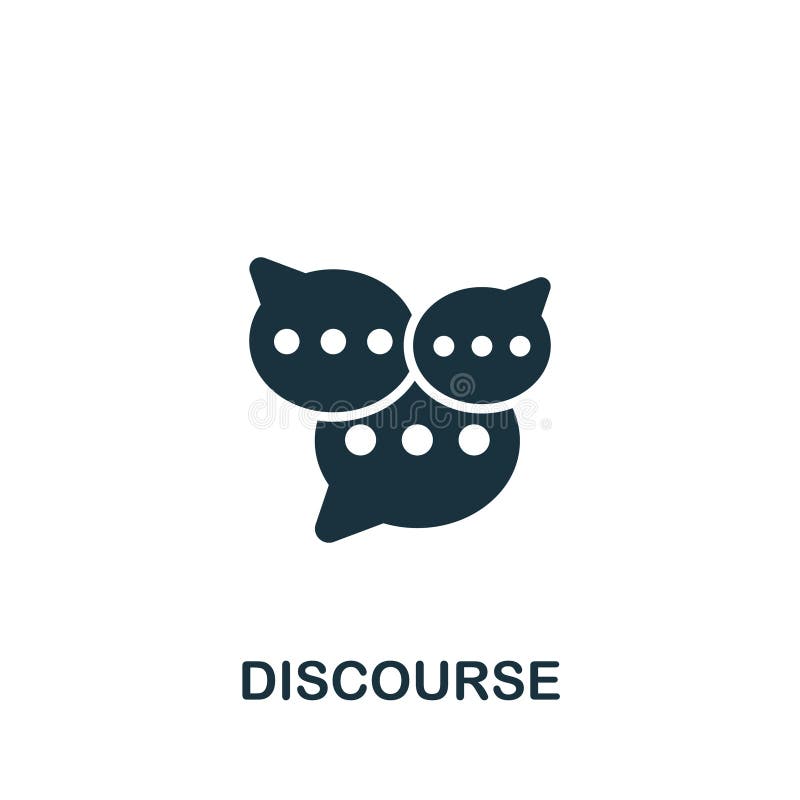 Discourse Icon. Monochrome Simple Sign from Speech Collection Stock ...