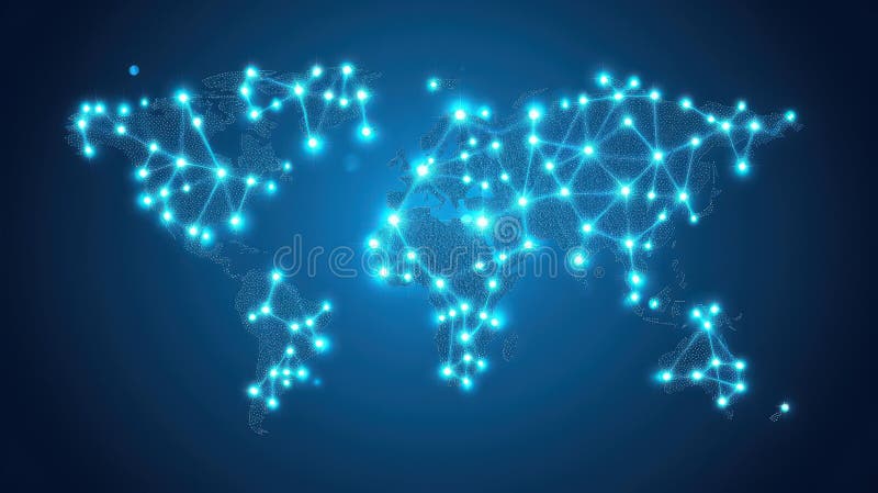 Discover the Abstract World Network with Edges and Vertices Connecting ...