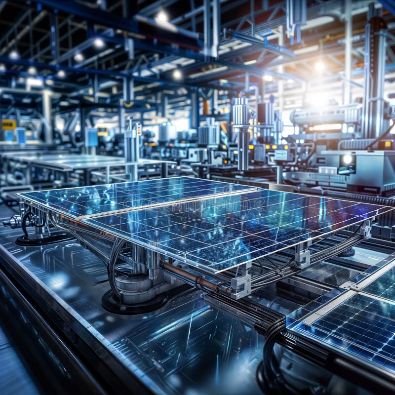 Advanced Solar Panel Manufacturing with Precision Machinery, Generative ...