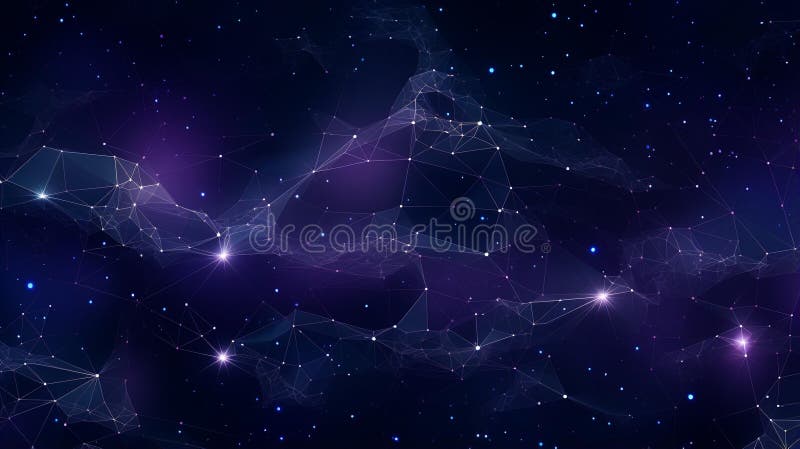 Cosmic Constellations: a Captivating Geometric Star Map Stock ...