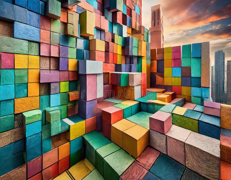 Discover the Beauty of the Colorful Square and Rectangular Shapes Stock ...
