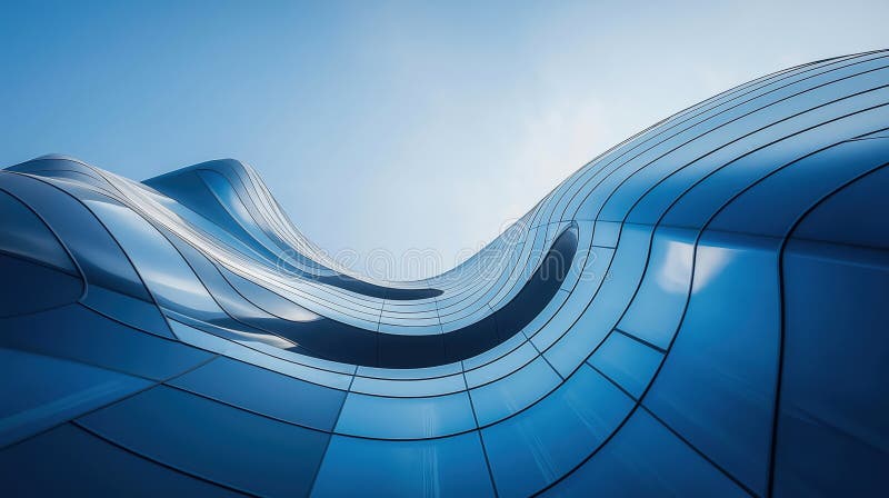 Modern Architecture, Fluid Designs and Skyward Views Stock Illustration ...