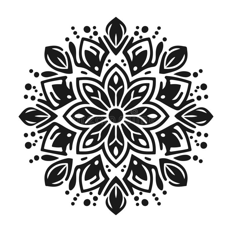 Simple Flower Mandala Vector Art Illustration Stock Vector ...
