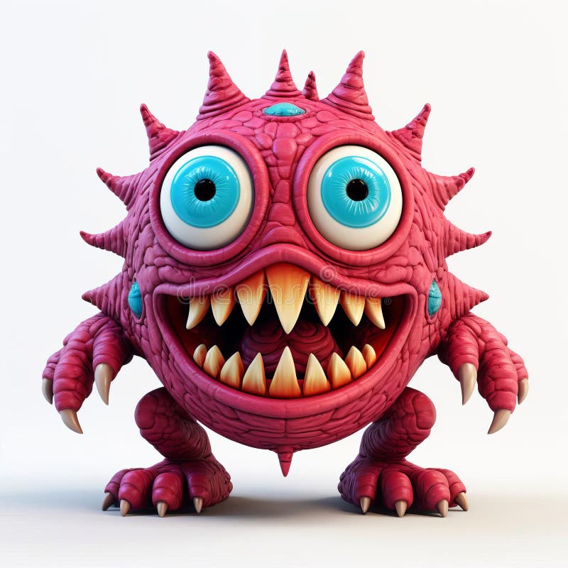 High-quality 3d Isometric Model of a Unique Monster with Three Eyes ...