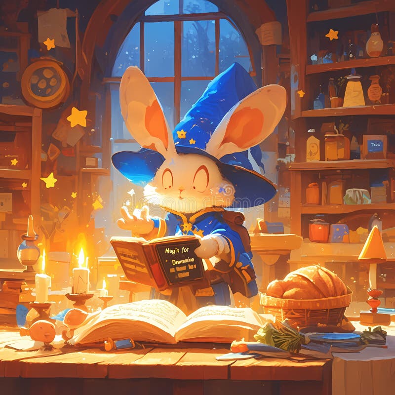 Magical Rabbit: a Tale of Enchanted Adventures Stock Illustration ...