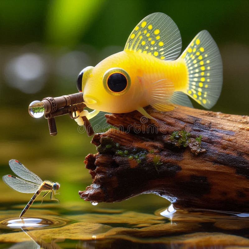 Enchanting Encounter: Anthropomorphized Yellow Spotted Fish and ...