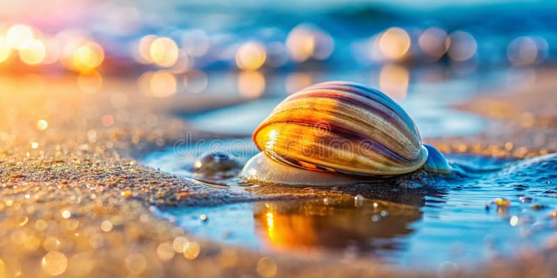 Enchanting Miniature Geoduck on Sandy Beach a TiltShift Perspective ...
