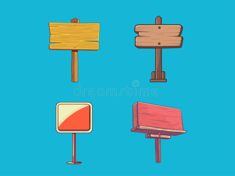 Illustrated of a Notice Board Stock Vector - Illustration of depicted ...