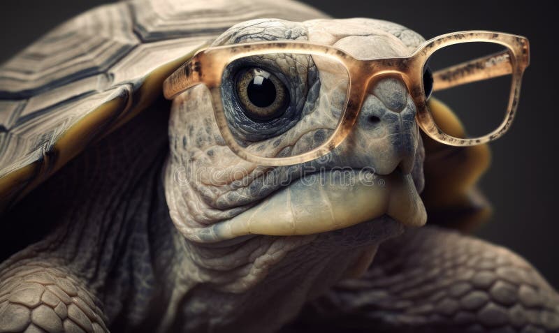 Discover the Charming Sight of a Very Old Turtle with Glasses Creating ...