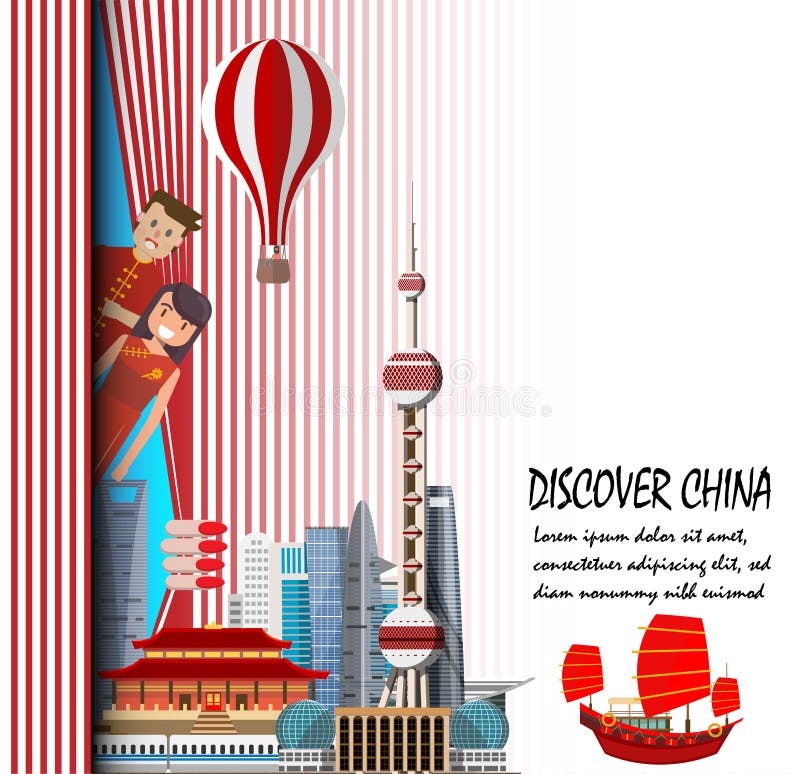 China Travel - Poster, Brochure Cover Template Stock Vector ...