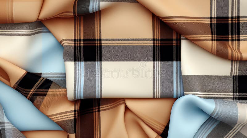 Discover a Collection of Elegant Plaid Artwork with Soft Hues, Flat ...