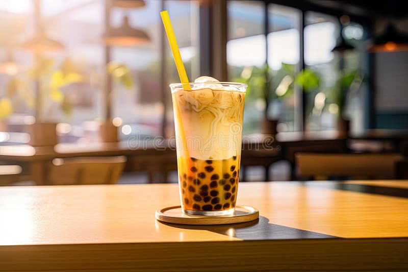 Discover the Colorful World of Bubble Tea on a Charming Wooden Table ...