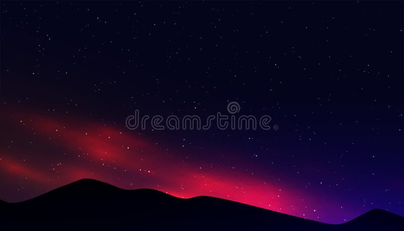 Discover the Cosmic Beauty with Night Space View Banner Design Stock ...