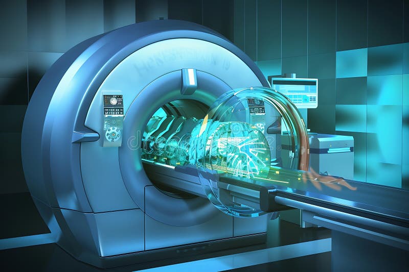 Artistic Representation of an MRI Machine with Creative Elements Stock ...