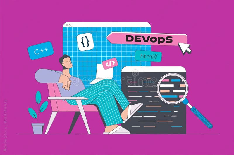 Discover Development Concept In Modern Flat Design For Web Stock