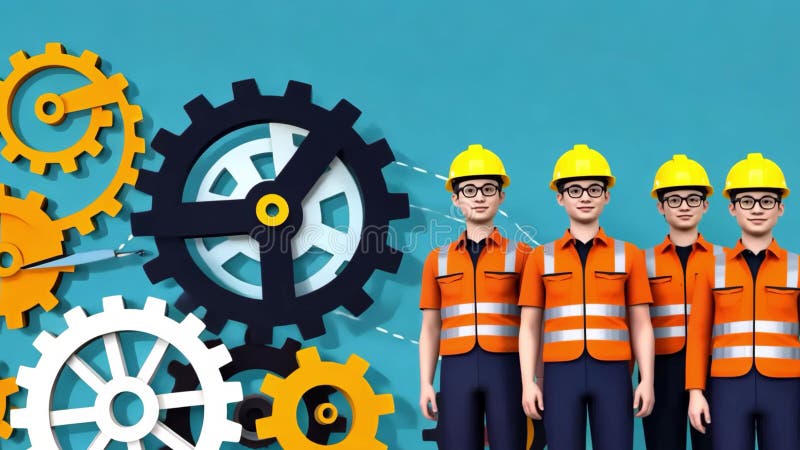 Explore the Intricacies of Mechanical Gears in Vibrant Animation ...