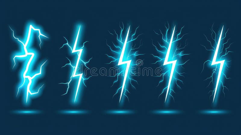 Discover Dynamic Vector Lightning Silhouettes Perfect for Enhancing ...
