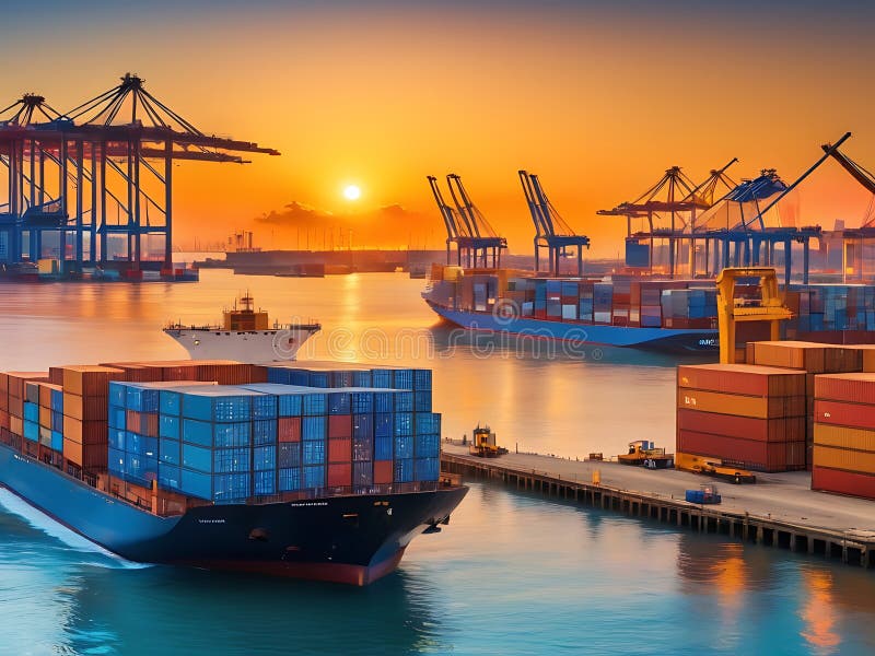 Export Import Business Transportation of Global Trade Network Air and ...