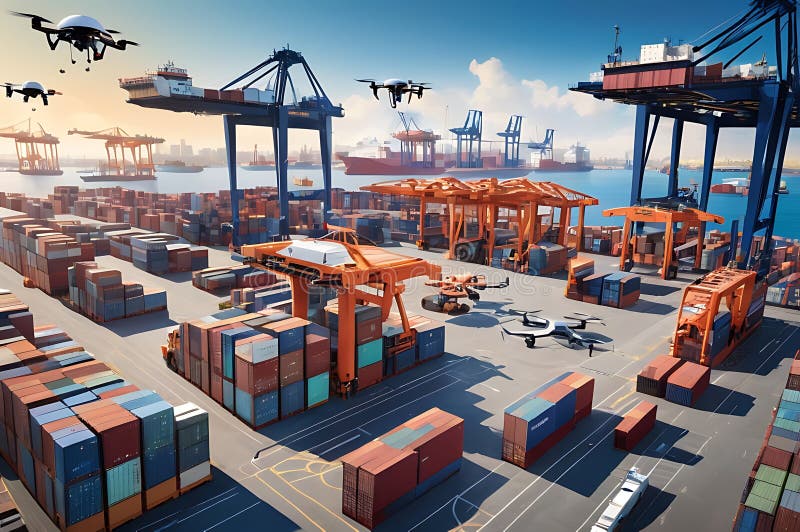 Export Import Business of Transportation Global Trade Network Air and ...