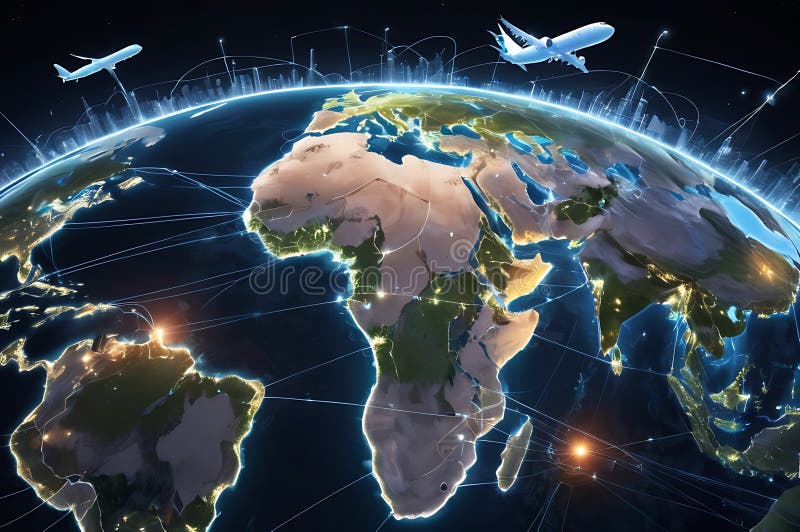 Export Import Business of Transportation Global Trade Network Air and ...