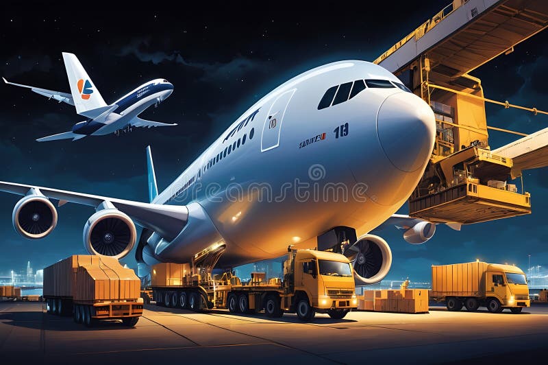 Export Import Business of Transportation Global Trade Network Air and ...
