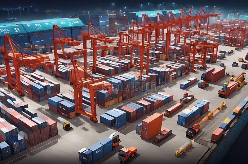 Export Import Business of Transportation Global Trade Network Air and ...