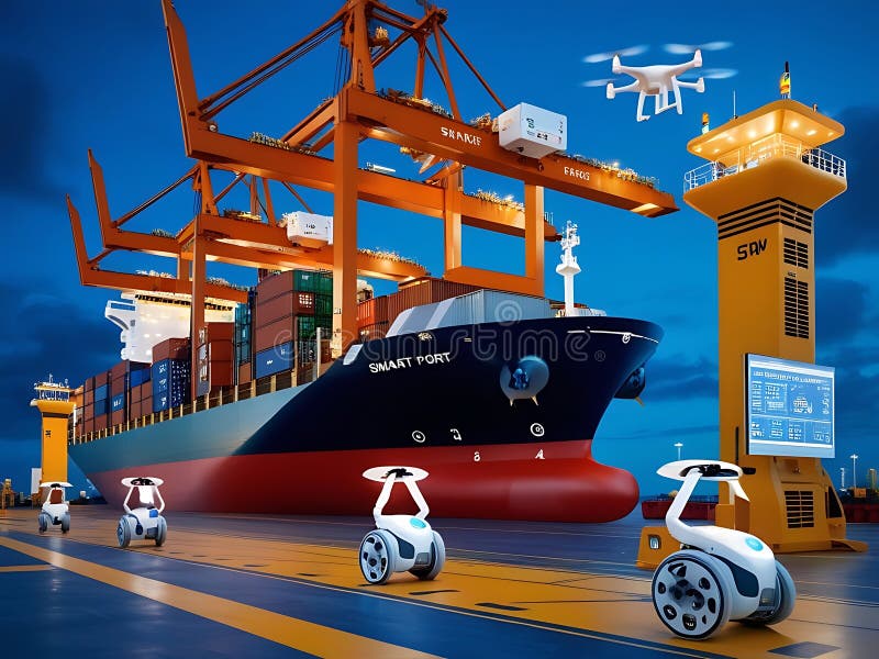 Futuristic Export Import Business Transportation of Global Trade ...