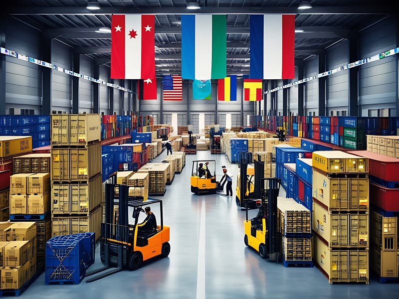 Export Import Business of Transportation Global Trade Network Air and ...