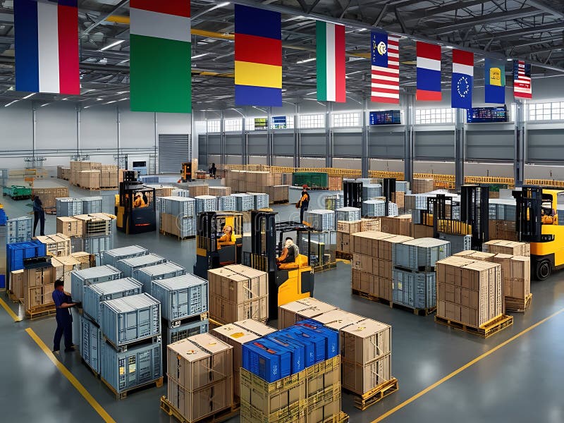 Export Import Business of Transportation Global Trade Network Air and ...