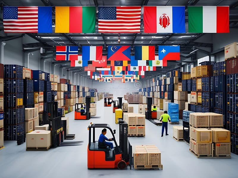 Export Import Business of Transportation Global Trade Network Air and ...