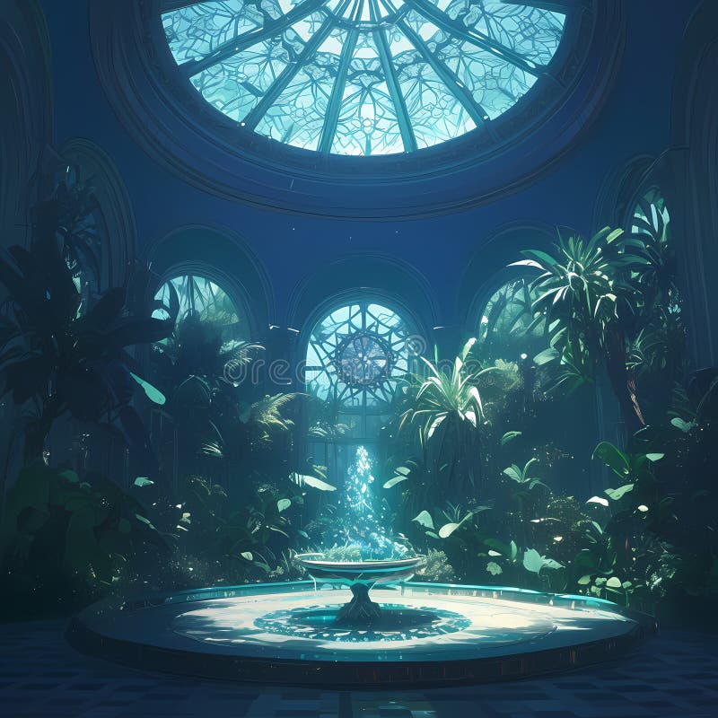Stunning Moonstone Conservatory Interior Stock Illustration ...