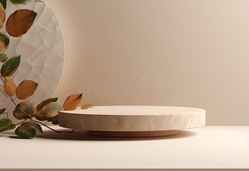 Minimalist Neutral Product Display Backdrop for Photography Stock ...