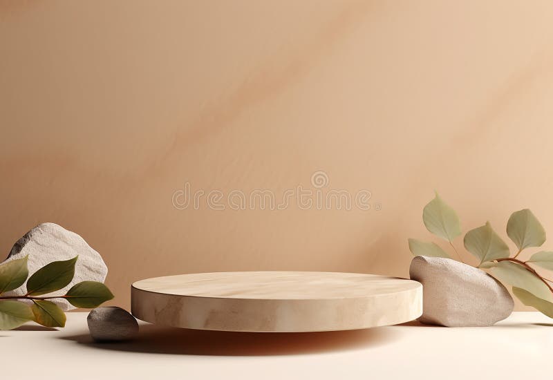 Minimalist Neutral Product Display Backdrop for Photography Stock ...