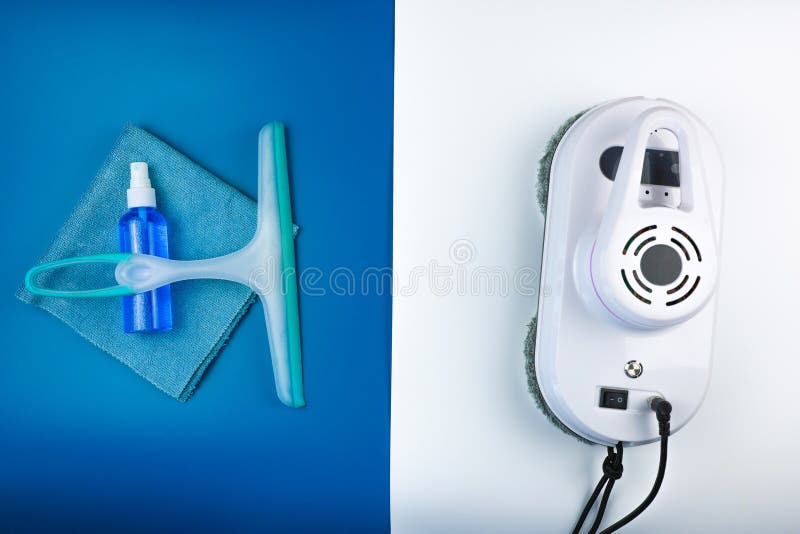 Cleaning Essentials a Window Squeegee and a Steam Cleaner for a ...