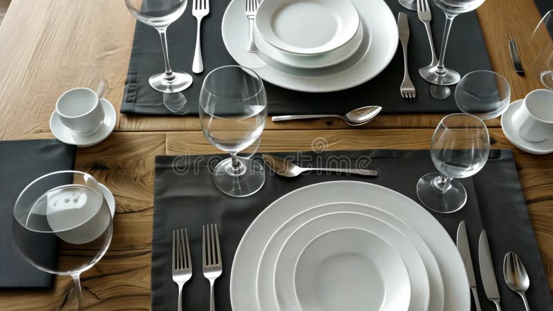Discover an Exquisite Table Arrangement Featuring Elegant Dishware and ...