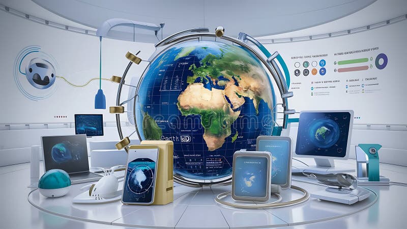 Technology, Innovation, and Infographic Concept, Eart Hud, Futuristic 44 Stock Illustration ...