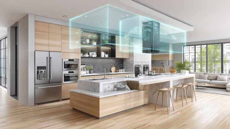 Discover the Future of Kitchen Design with Smart Technology and Interconnected Devices for ...