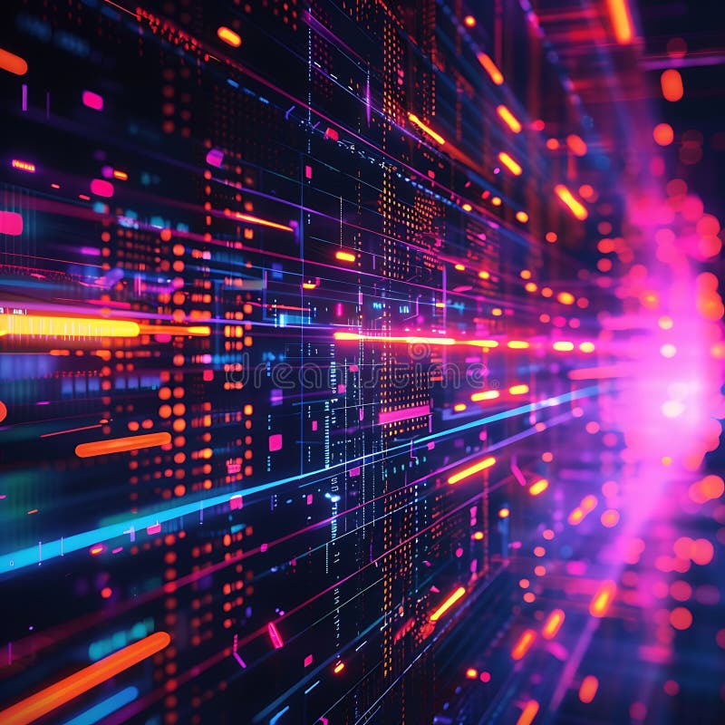 Graphic Representation of High-Volume Data Transfer in Artful Colors ...
