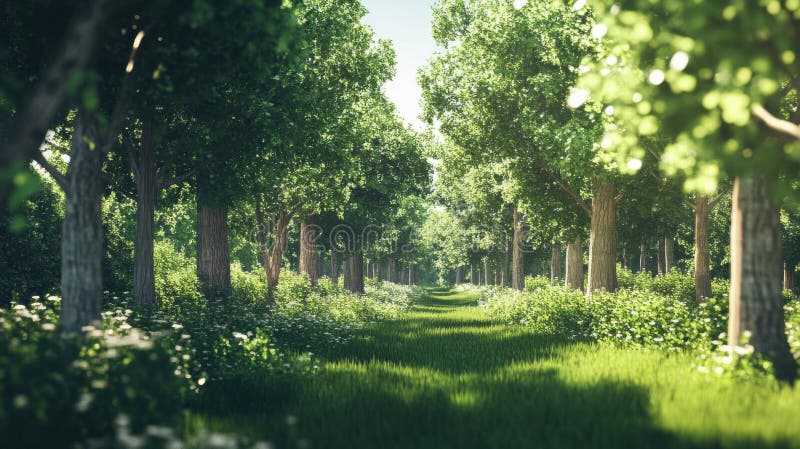 Discover a Green Path in Lush Forest, Natural Environment Theme Stock Image - Image of leaf ...