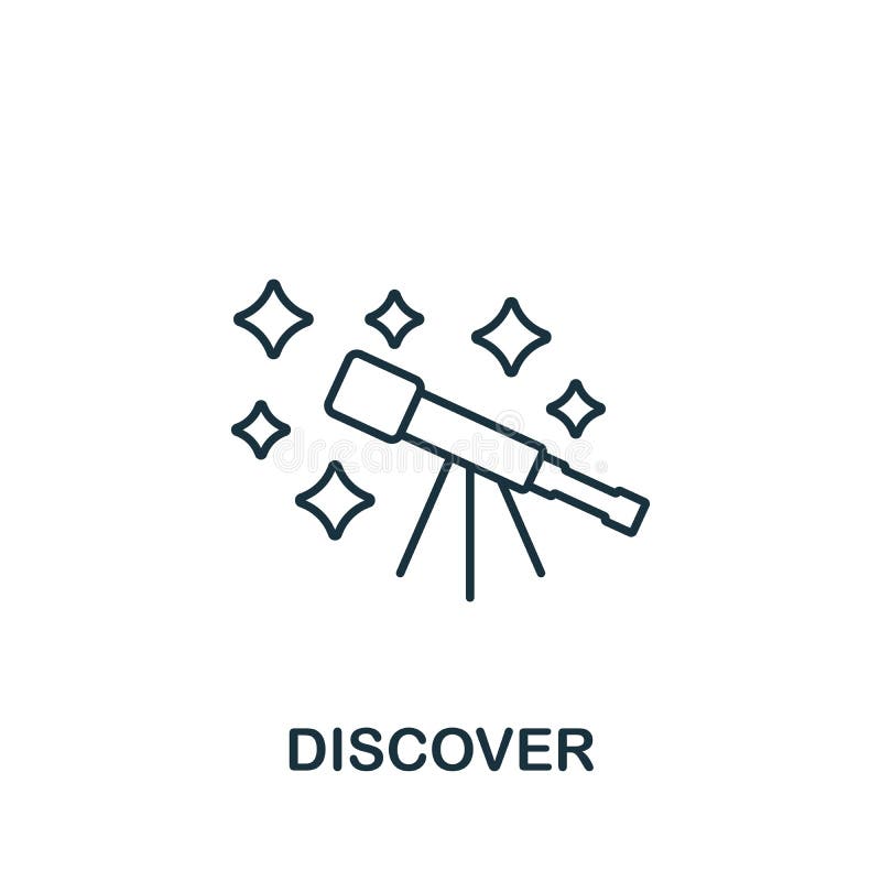Discover Icon. Monochrome Simple Project Planning Icon for Templates ...