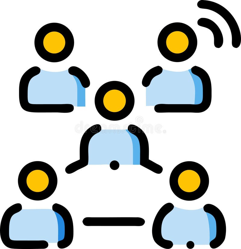Connected People Icon – Symbolizing Networking & Collaboration Stock ...