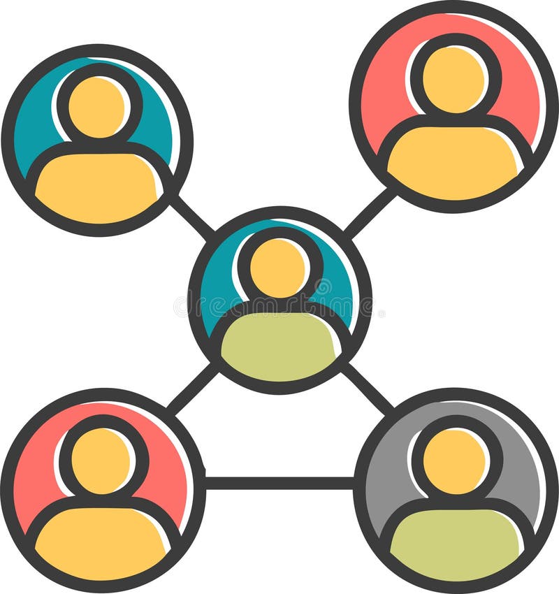 Connected People Icon – Symbolizing Networking & Collaboration Stock ...
