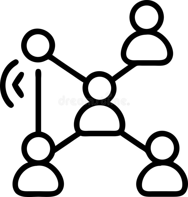 Connected People Icon – Symbolizing Networking & Collaboration Stock ...