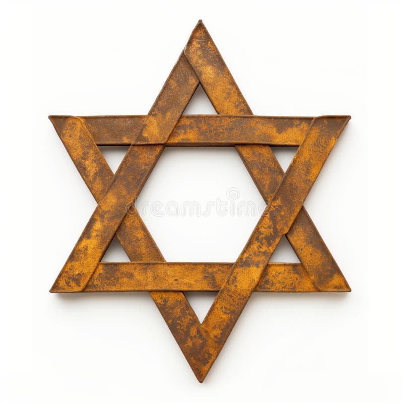 A Star of David, Made of Rusty Metal Stock Illustration - Illustration ...
