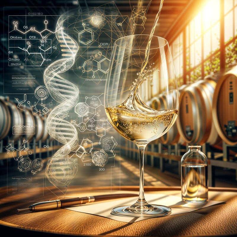 Science Meets Fine Dining: White Wine & DNA, Generative Ai Stock ...