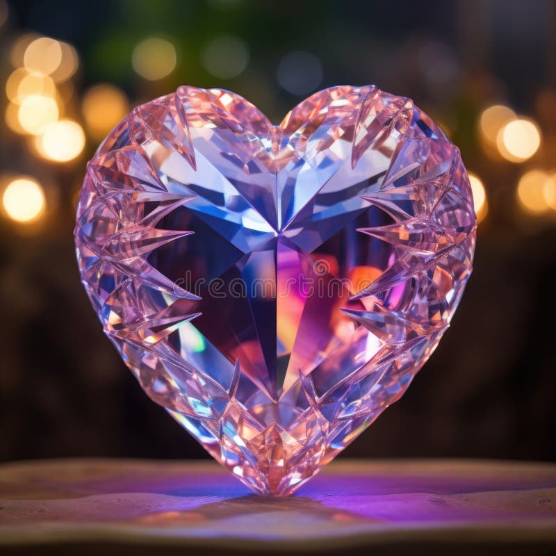 Discover the Intertwining of Love and Light in this Shiny Crystal Heart ...