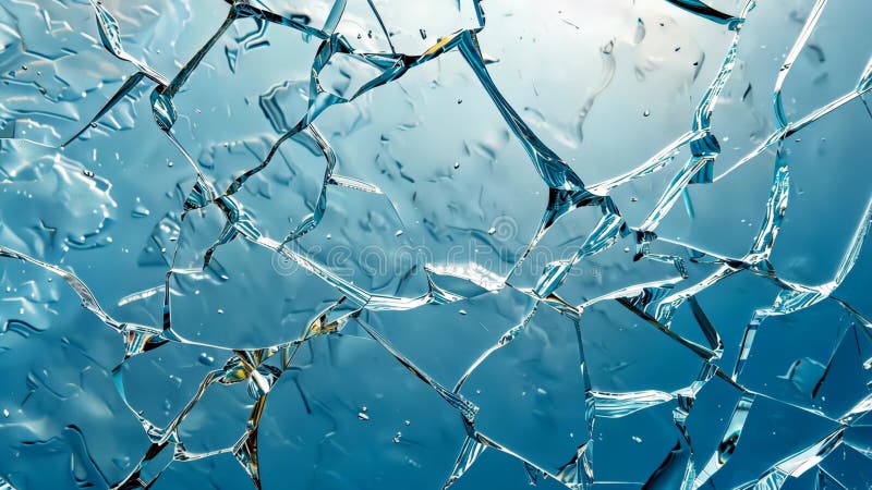 Cracked Annealed Glass Under Bright Light Showcasing Intricate ...