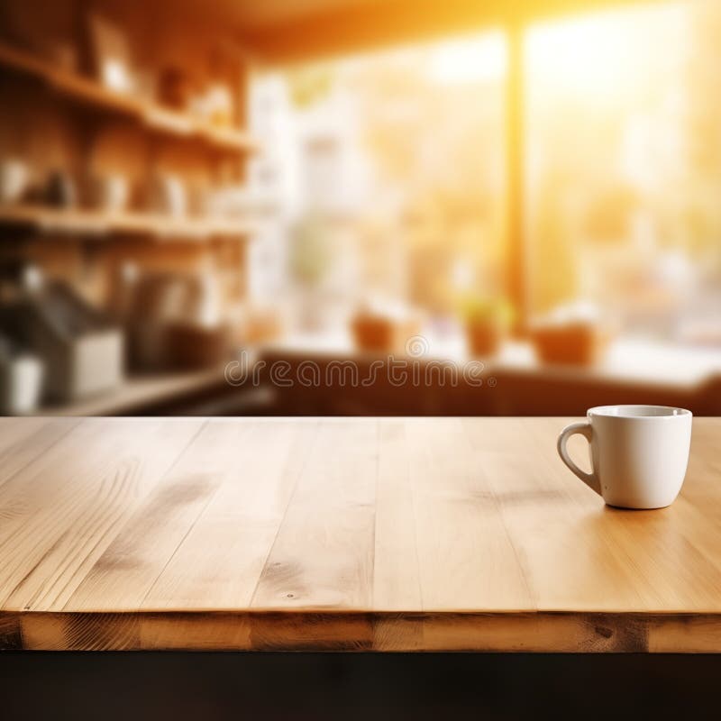 Homely Dining Palette: Neat Wooden Table Complemented by a Soft Kitchen ...