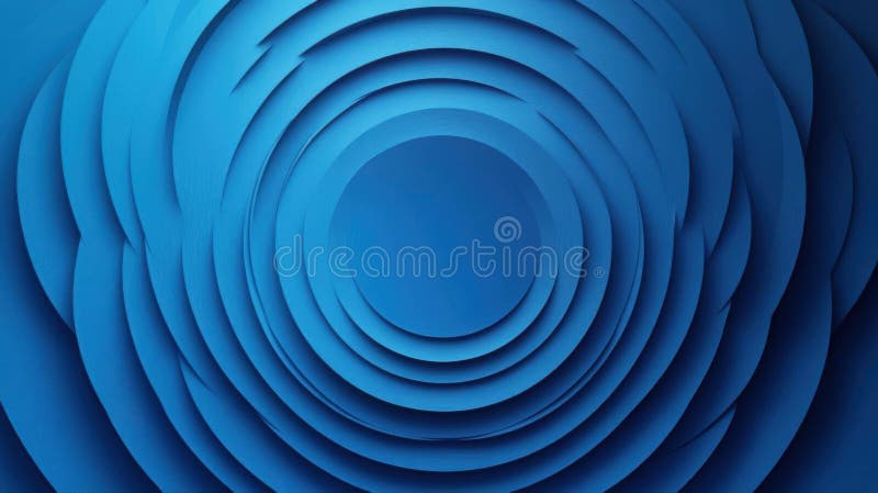 Discover the Layers, Circular Design with Depth in Indigo and Cyan ...