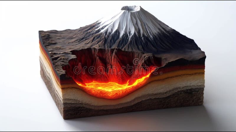 Explore the Fascinating Structure of a Volcano with Detailed Cross ...